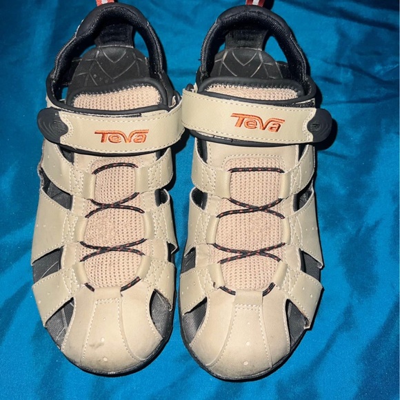 Teva | Shoes | Mens Teva Tan And Black Water Shoes With Closedtoe ...